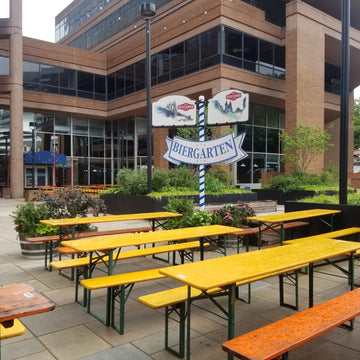 Vintage German Beer Garden Tables and Benches